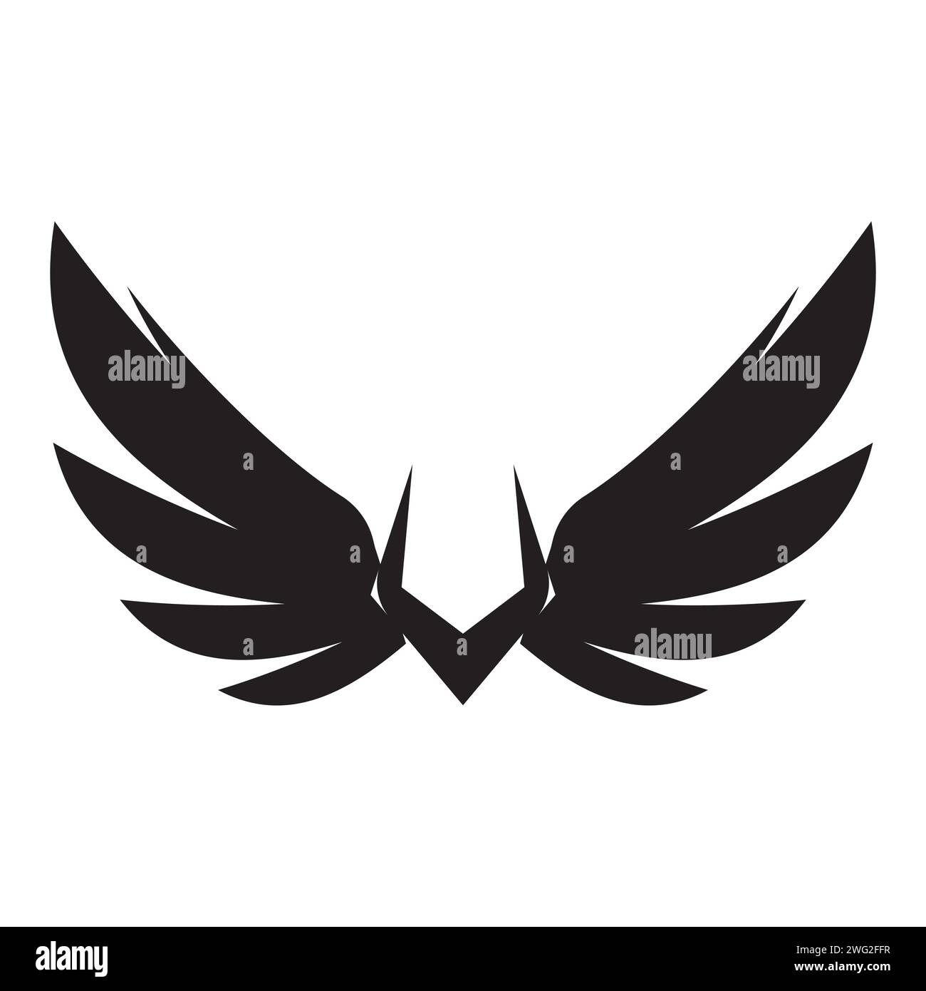 Bird wings vector logo concept illustration Stock Vector Image & Art ...