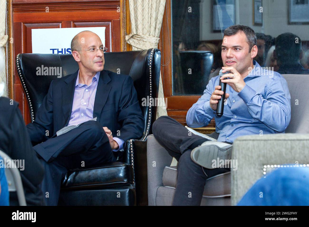 New York, NY, USA. 26 September, 2018. Elisha Wiesel, Peter Beinart at ...