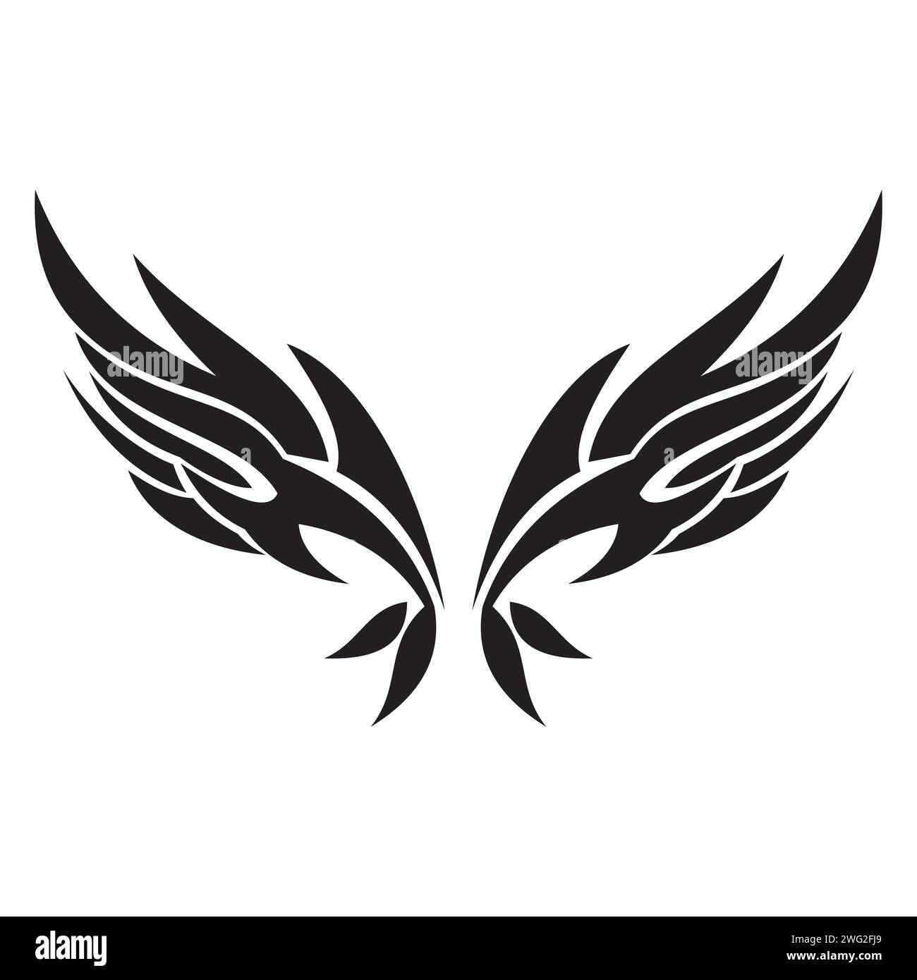 Bird wings vector logo concept illustration Stock Vector Image & Art ...