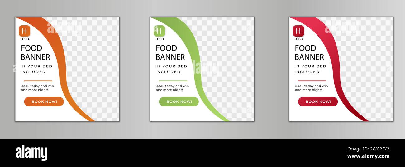 Abstract banner design web template Set, Horizontal header web banner ...