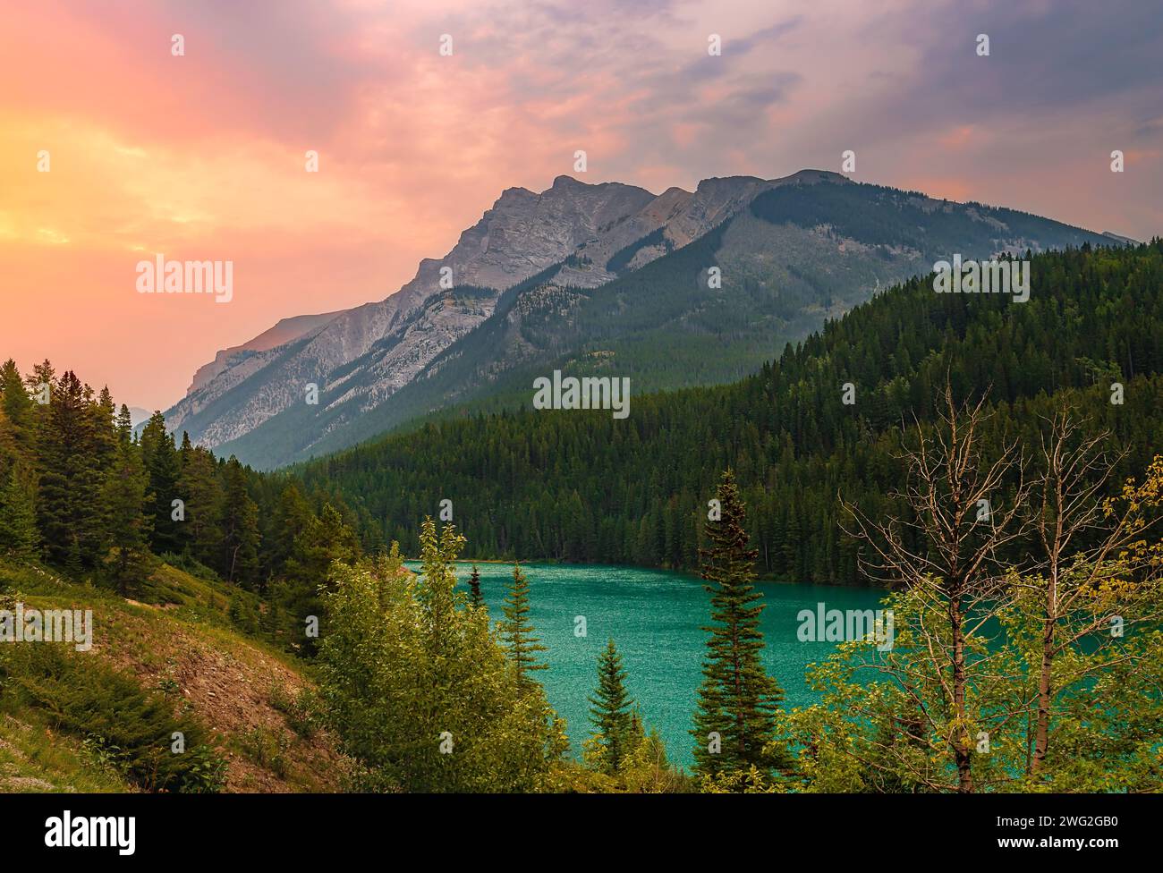 Sunrise over lake two hi-res stock photography and images - Alamy