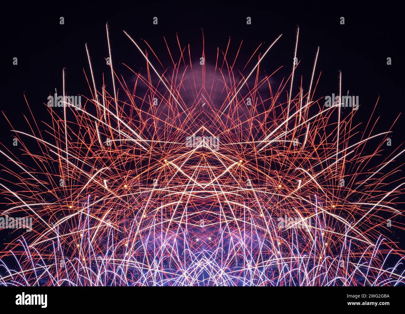 New Year fireworks over a night sky, Bahrain 2024 Stock Photo - Alamy