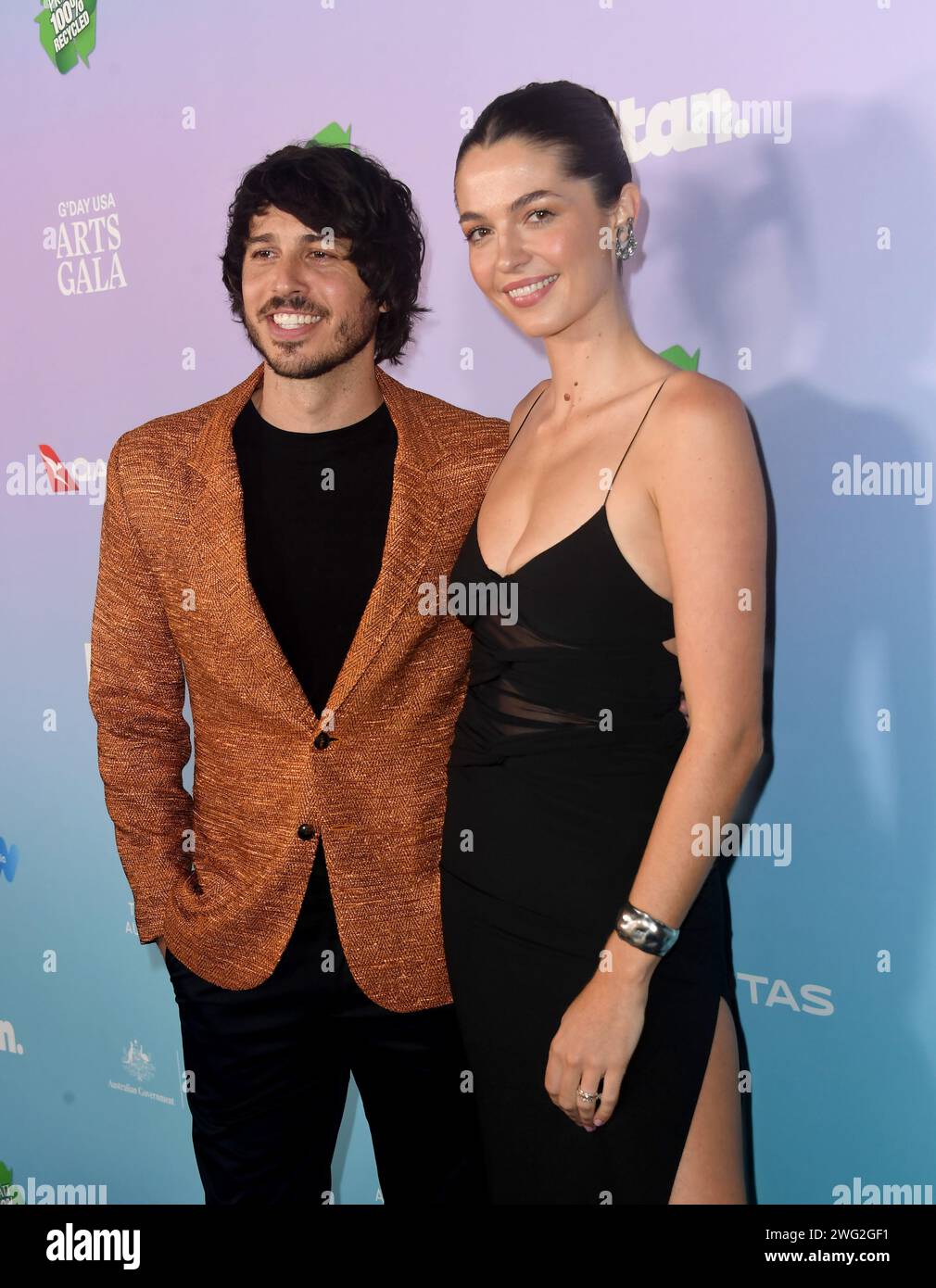 Los Angeles, USA. 01st Feb, 2024. Morgan Evans and Kita Alexander ...