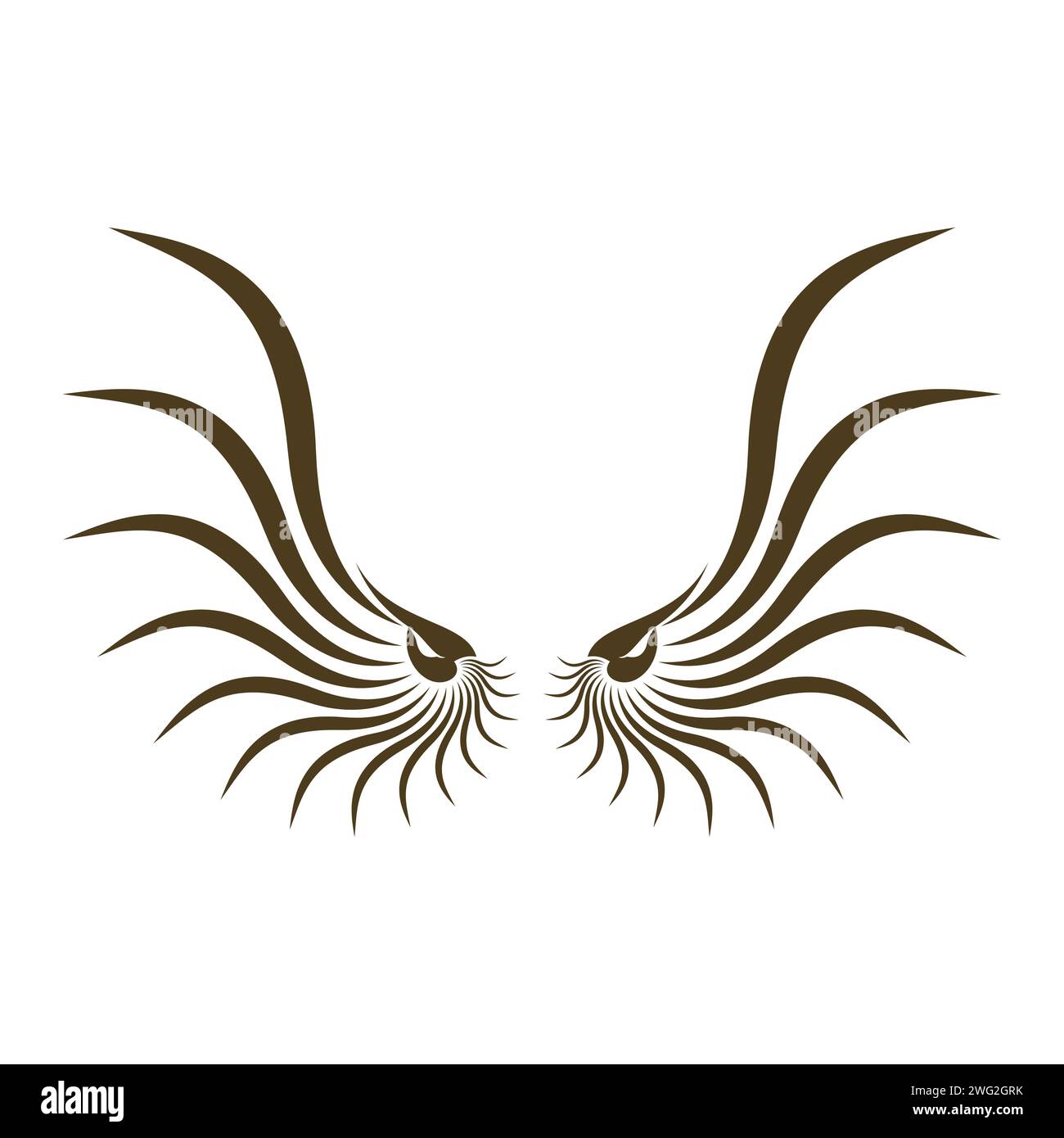 Bird wings vector logo concept illustration Stock Vector Image & Art ...
