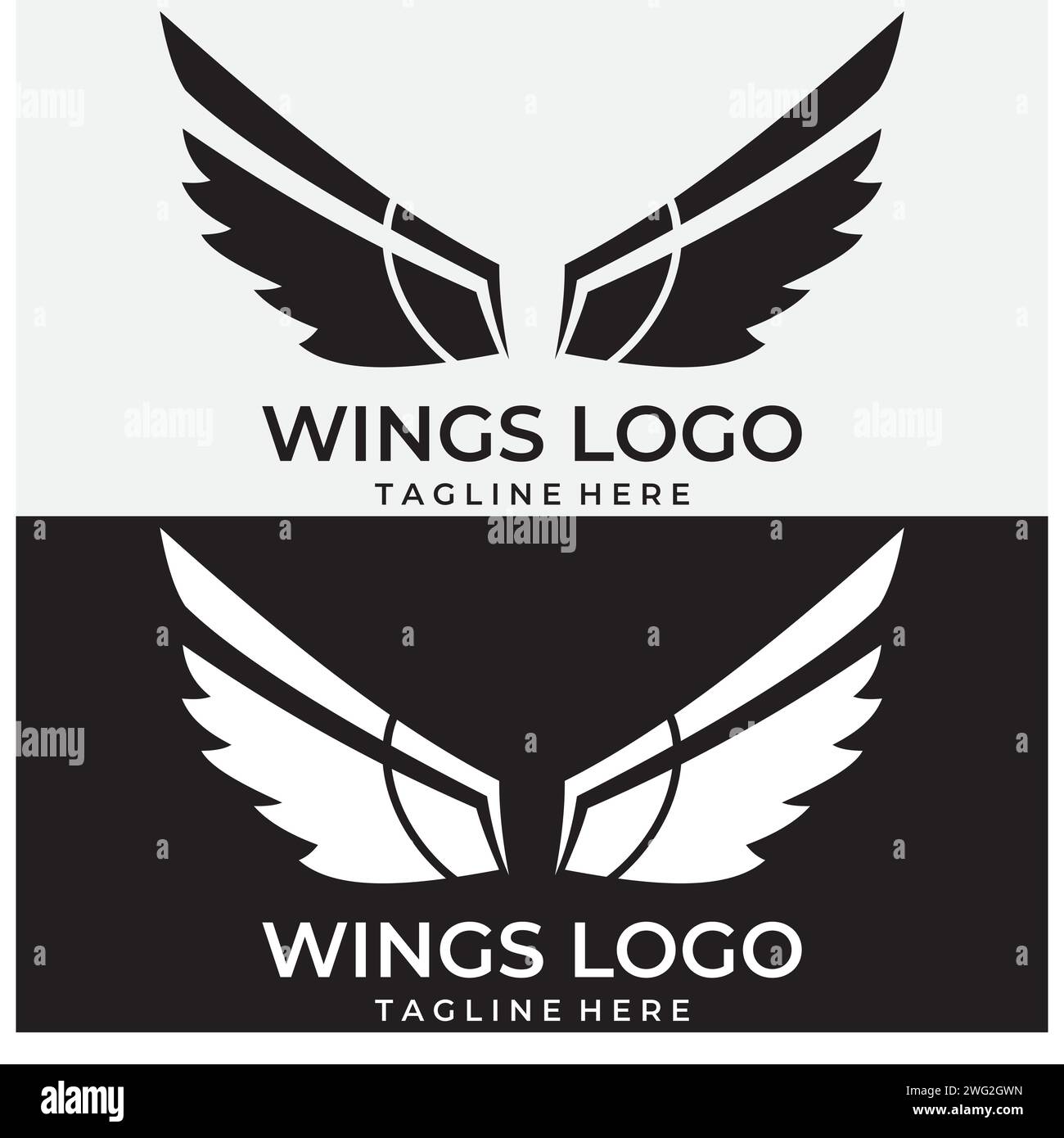 Bird wings vector logo concept illustration Stock Vector Image & Art ...