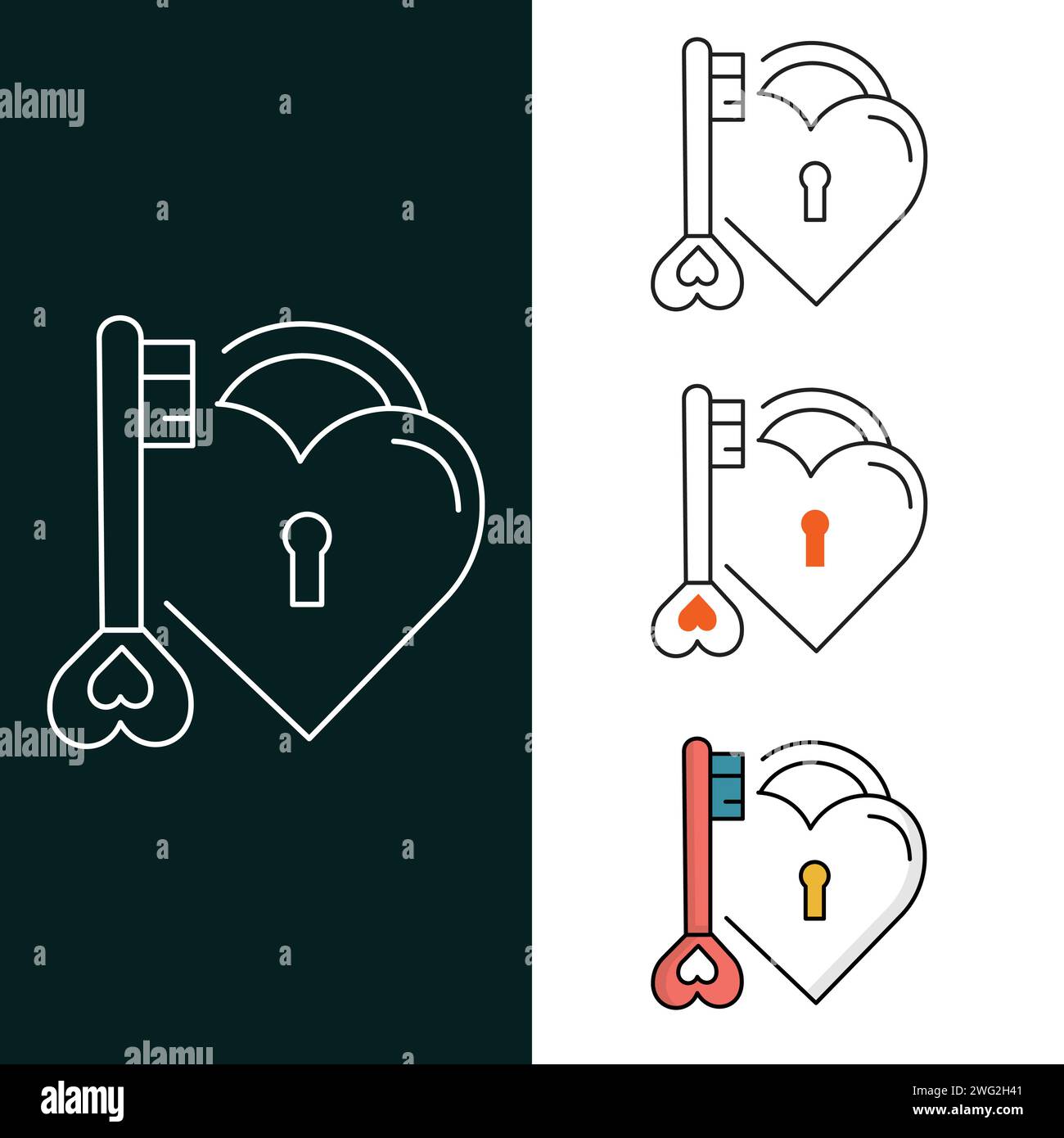 Heart lock icons hi-res stock photography and images - Alamy