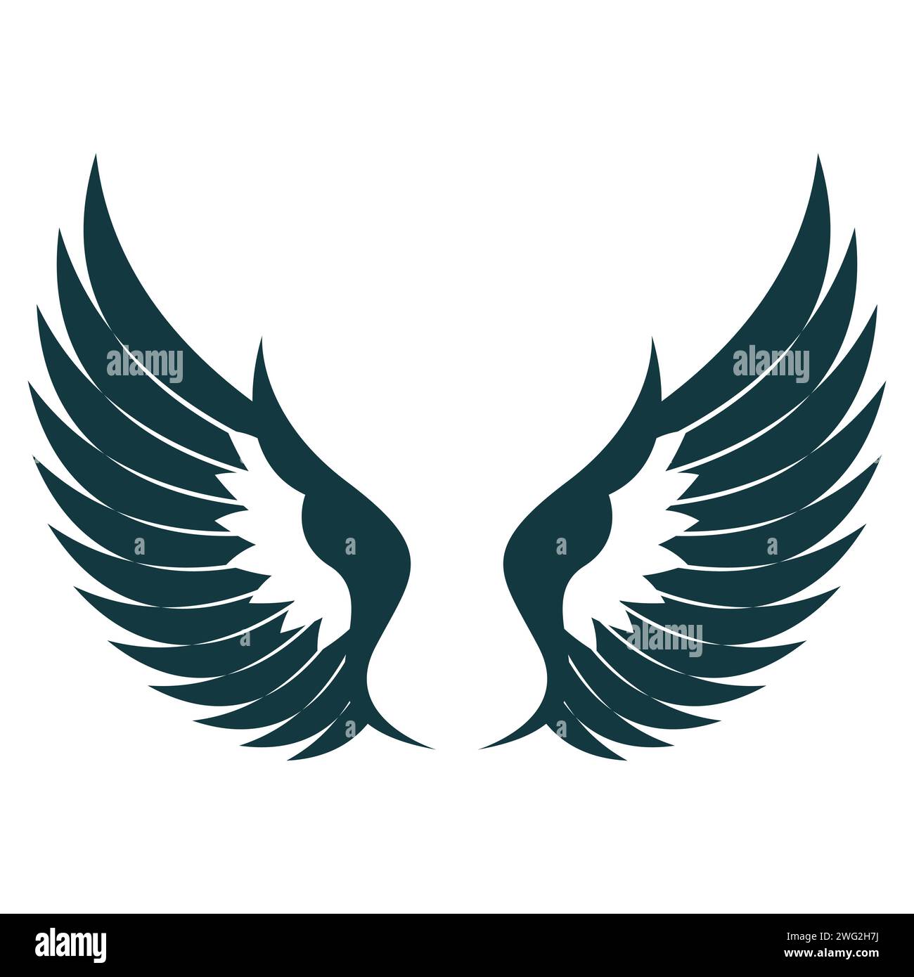 Bird wings vector logo concept illustration Stock Vector Image & Art ...