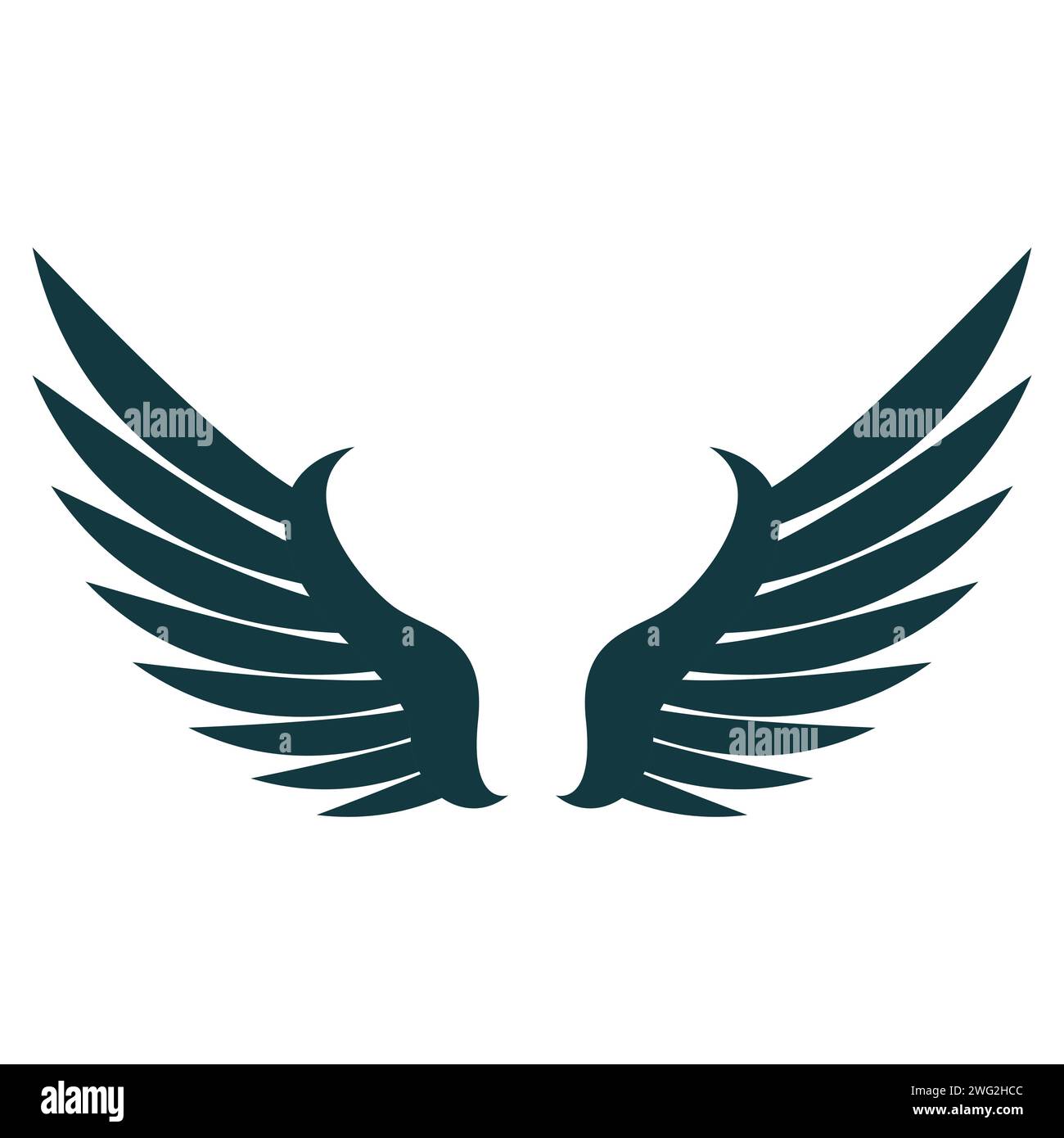 Bird wings vector logo concept illustration Stock Vector Image & Art ...