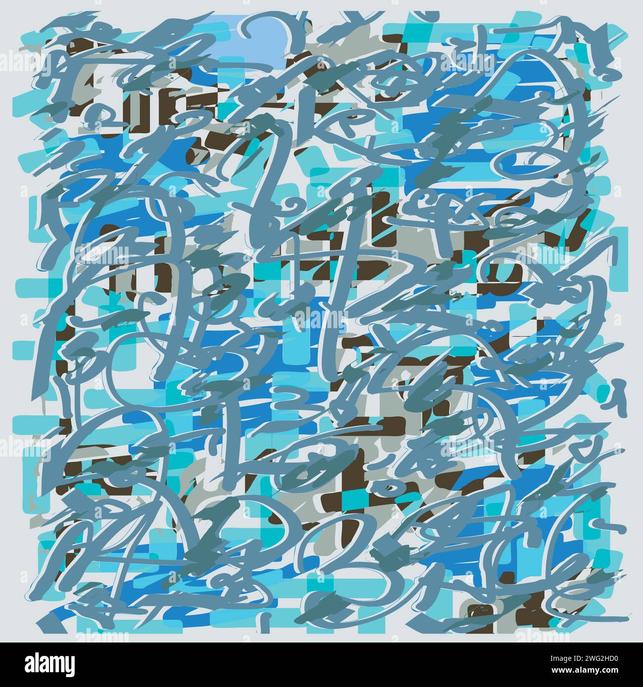 Doodle Handdrawn Pop Design, Primary Colors, Abstract Vibrant Line ...