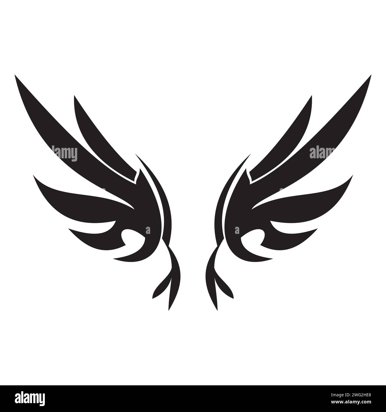 Bird wings vector logo concept illustration Stock Vector Image & Art ...
