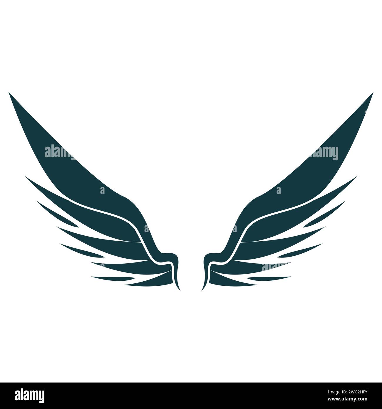 Bird wings vector logo concept illustration Stock Vector Image & Art ...