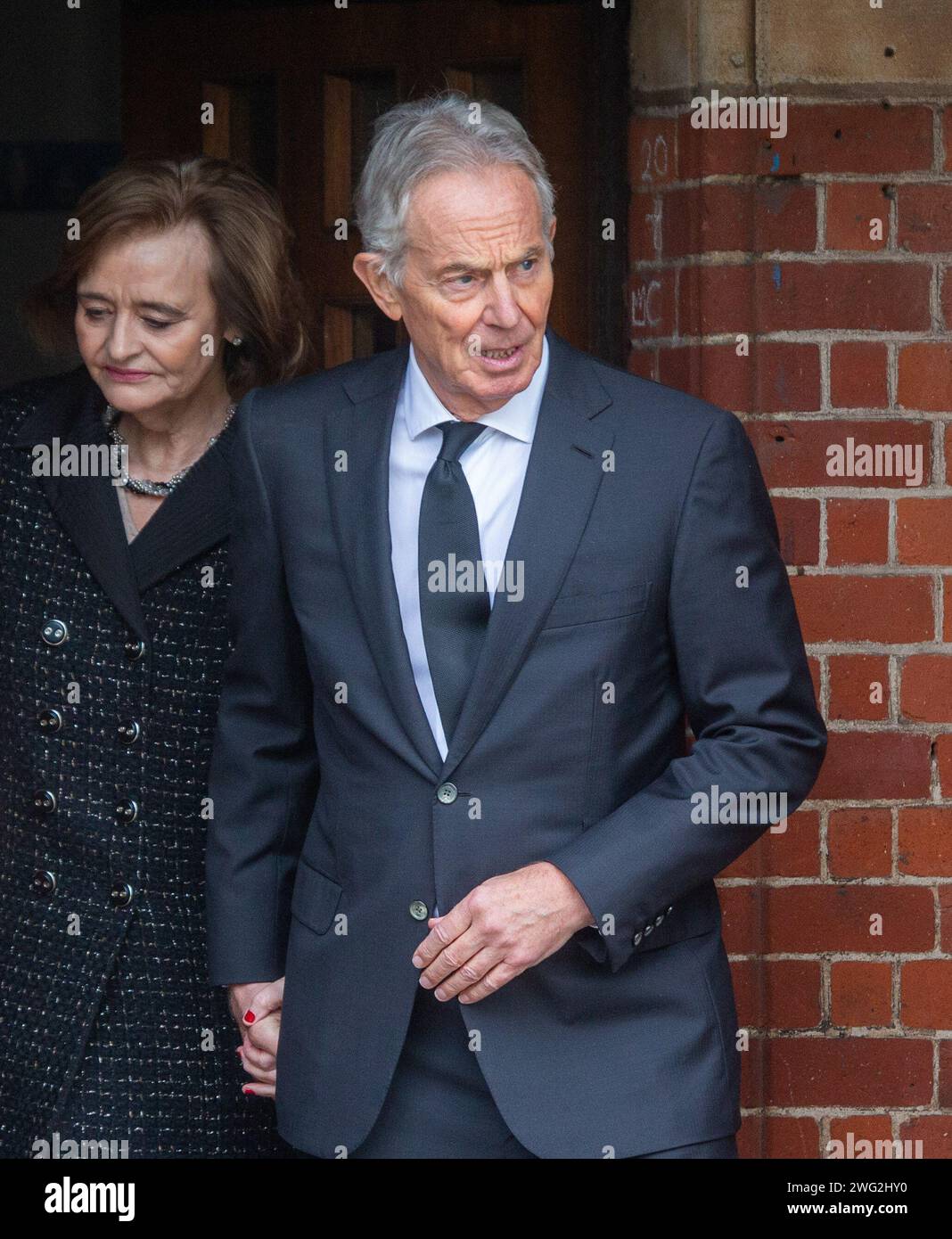 London, England, UK. 2nd Feb, 2024. TONY BLAIR and his wife CHERIE ...