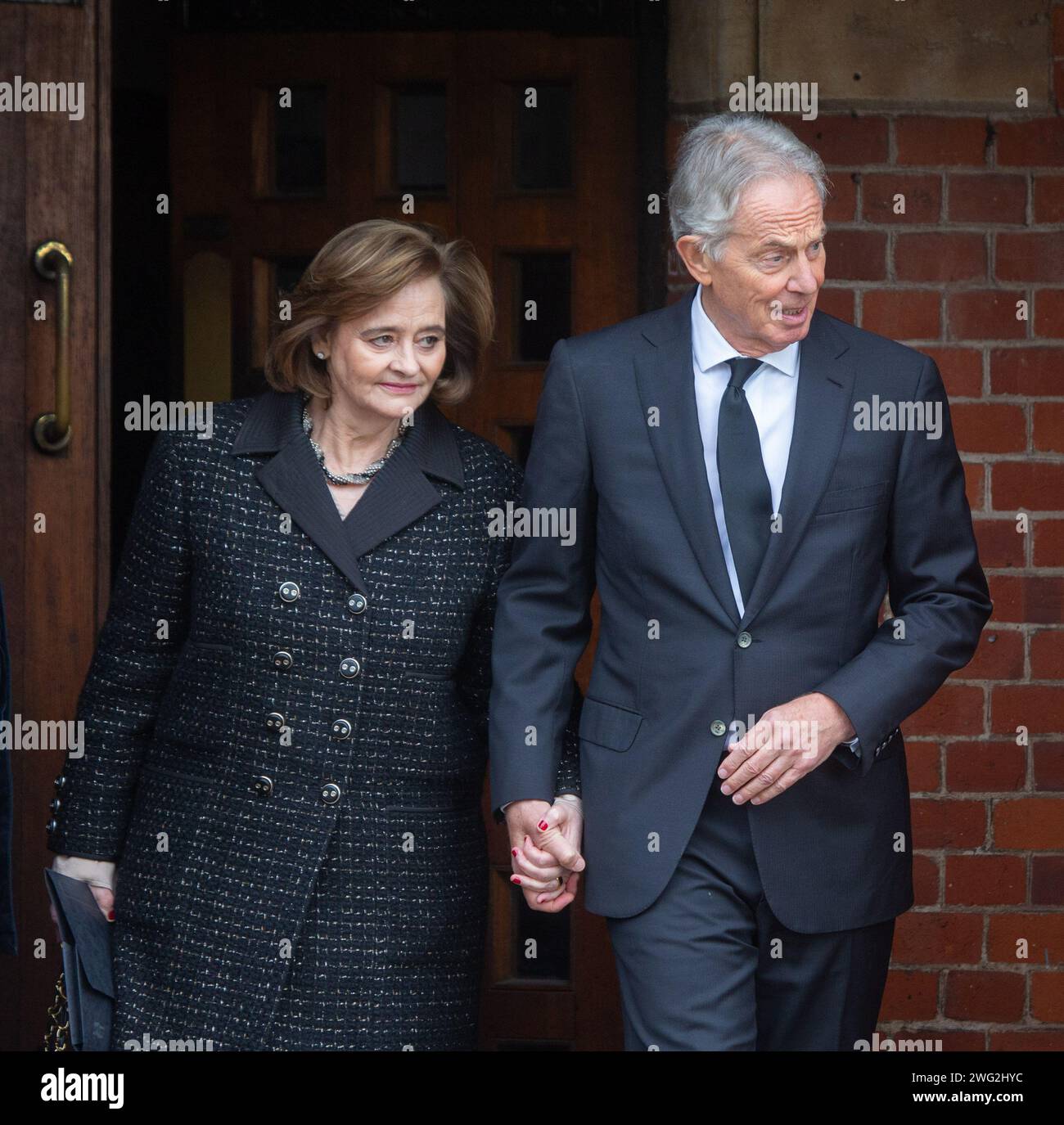 London, England, UK. 2nd Feb, 2024. TONY BLAIR and his wife CHERIE ...