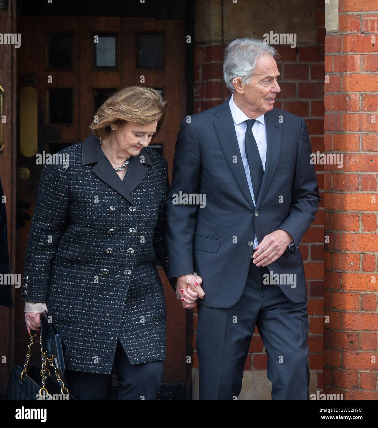 London, England, UK. 2nd Feb, 2024. TONY BLAIR and his wife CHERIE ...