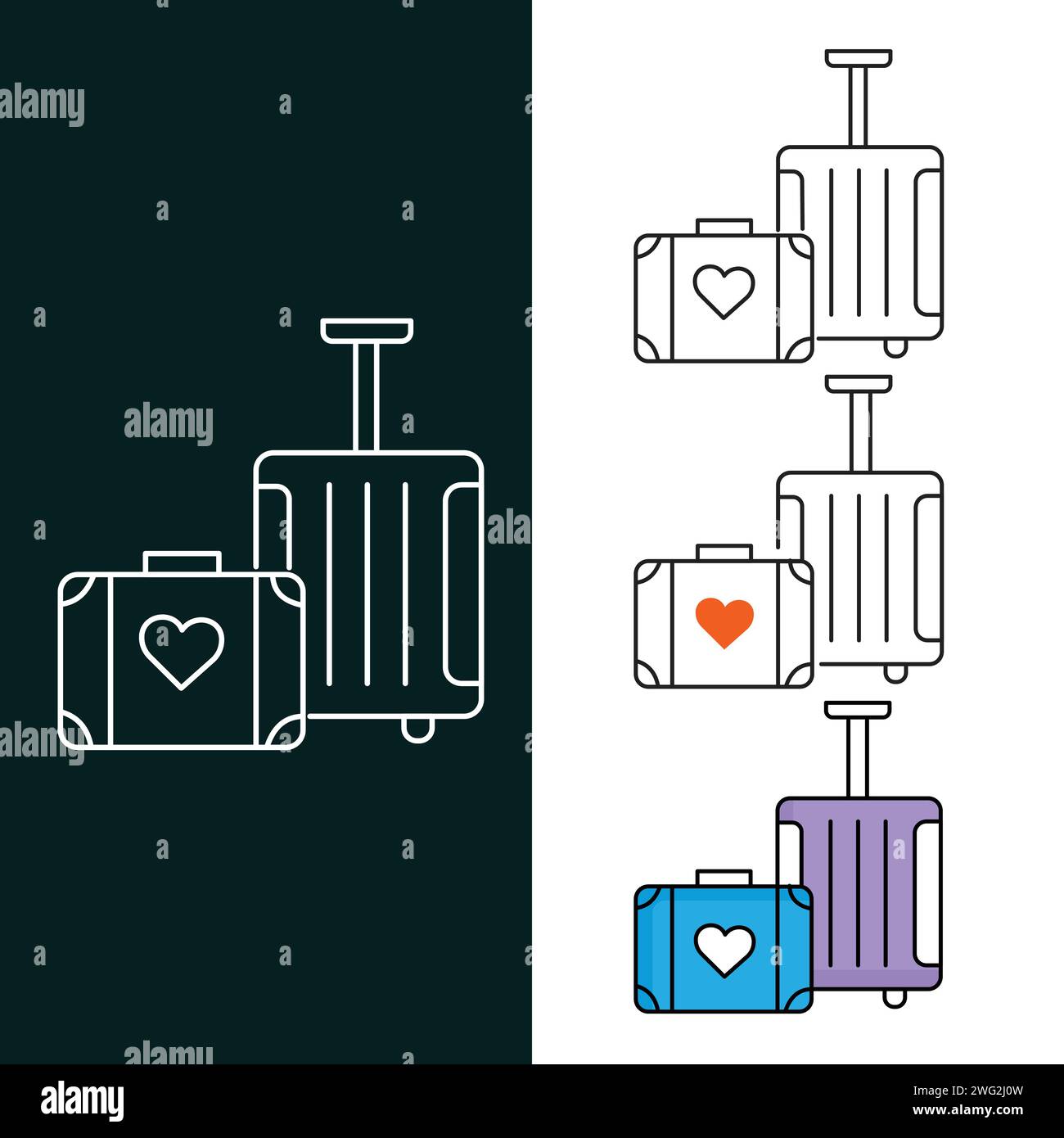 Luggage vector hi-res stock photography and images - Alamy