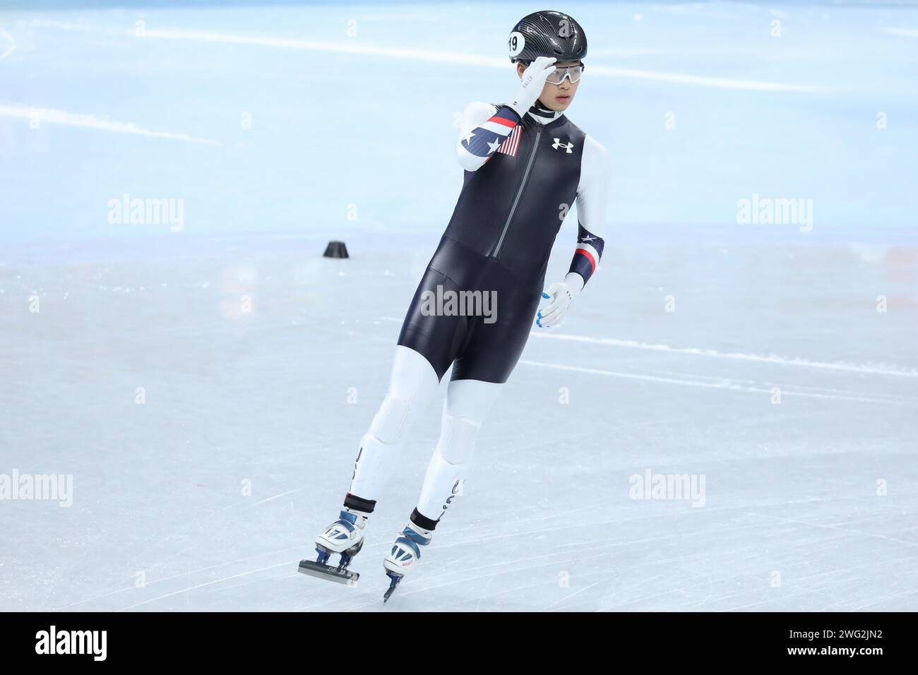 FEB 5, 2022 - Beijing, China: Andrew HEO #19 of Team United States in ...