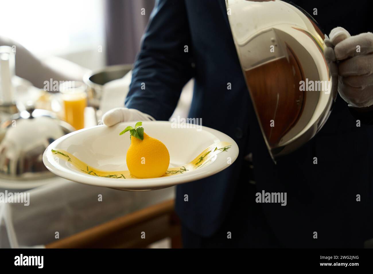 Hotel room service dishes on hi-res stock photography and images - Alamy