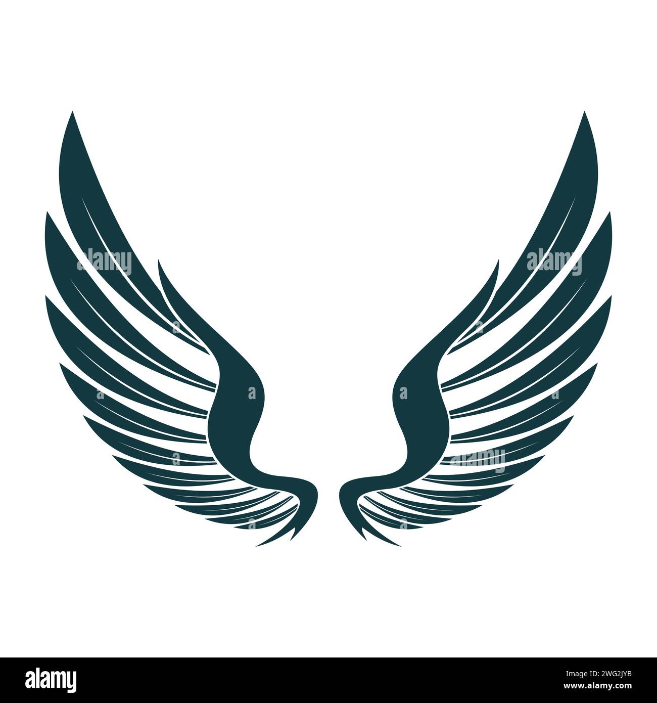 Bird wings vector logo concept illustration Stock Vector Image & Art ...
