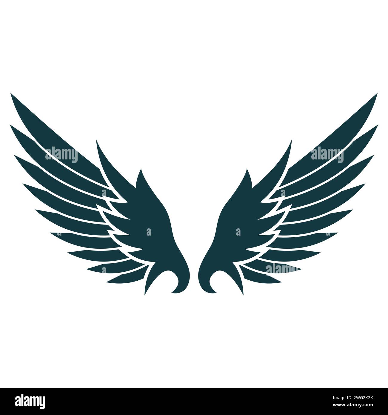 Bird wings vector logo concept illustration Stock Vector Image & Art ...