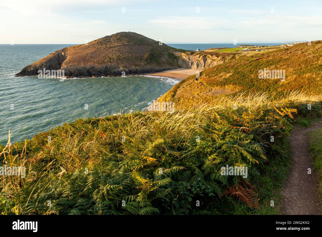 The secluded beach of Mwnt. A popular tourist destination, one of the ...