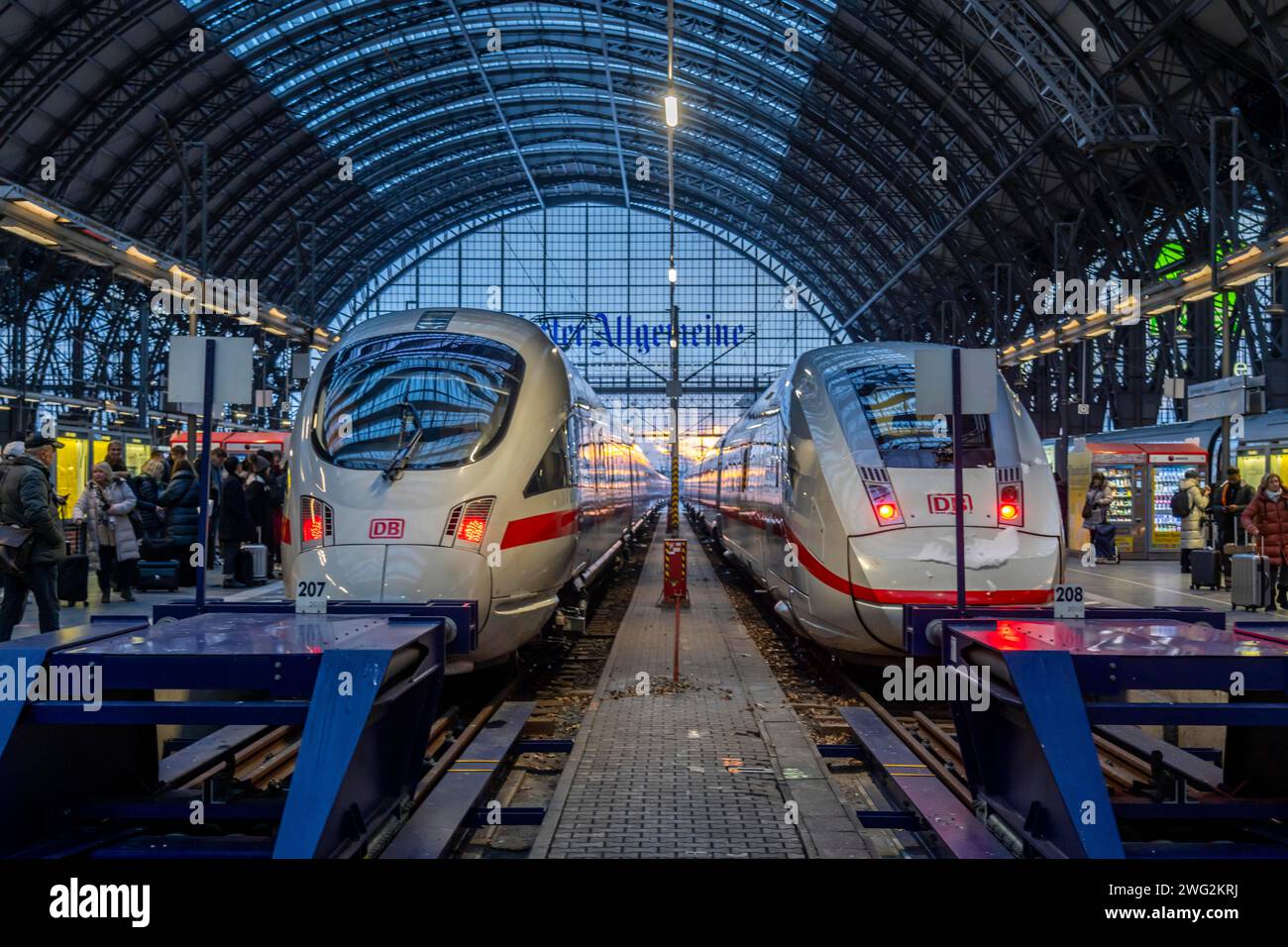 Frankfurt am Main main station, ICE trains, Hesse, Germany Stock Photo ...
