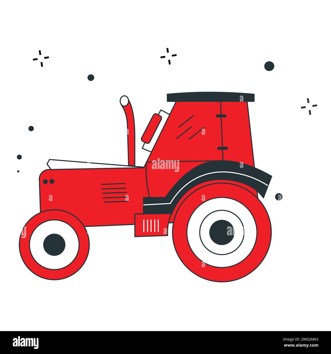 Backhoe, Tractor, Agriculture, Farming Vector Illustration Icon Design ...