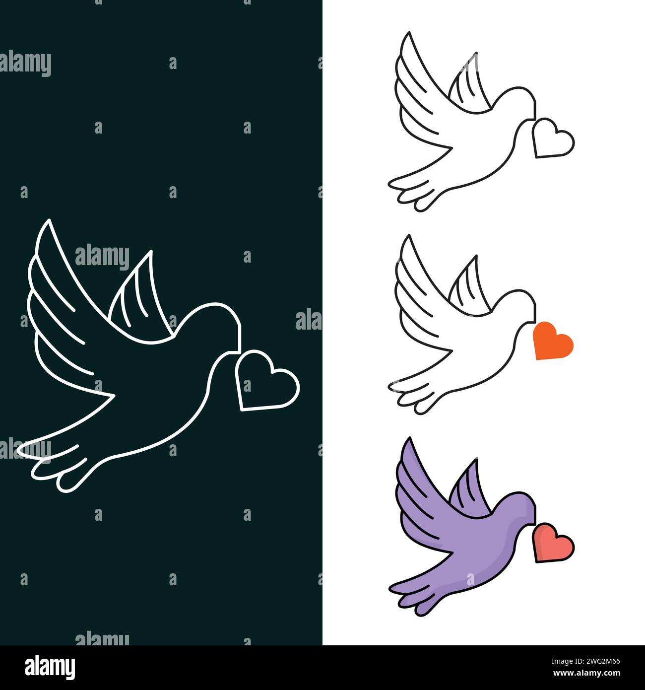"Dove Vector illustration Icon Design Stock Vector Image & Art - Alamy