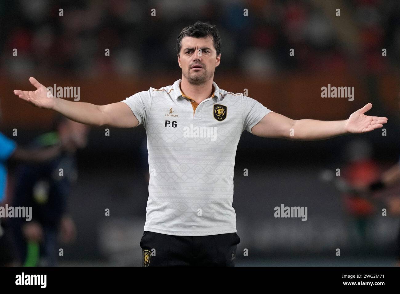 Angola's head coach Pedro Goncalves gestures during the African Cup of ...