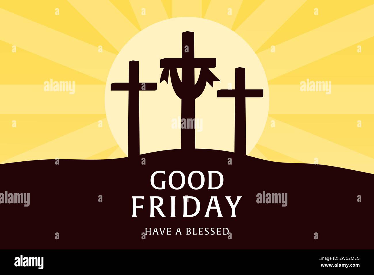 vector design good friday background illustration with the cross and ...