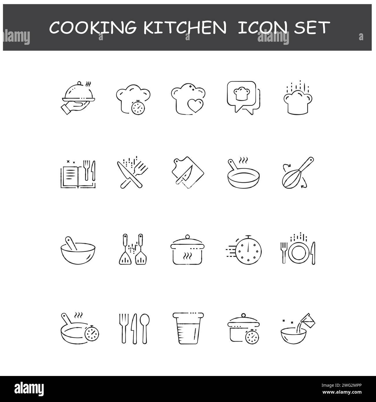 "Set Of Cooking Vector Illustration Icon Design Stock Vector Image ...