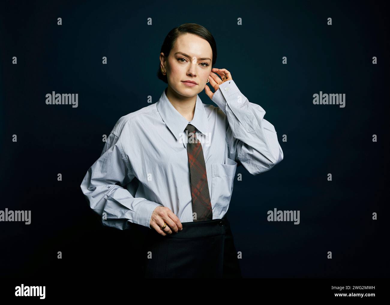 Daisy Ridley poses for a portrait on Friday, Jan. 26, 2024, in New York ...