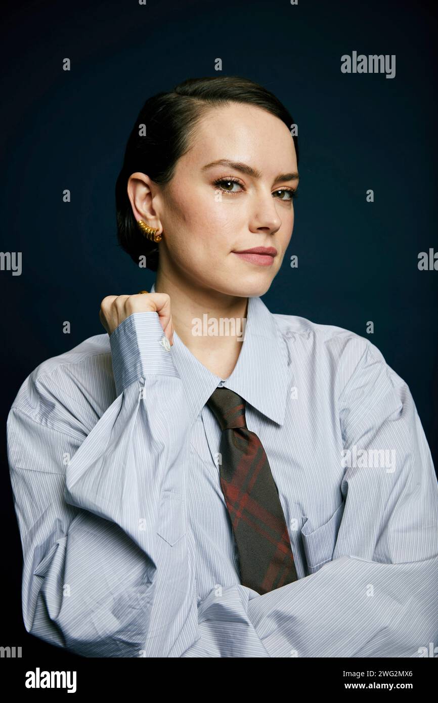 Daisy Ridley poses for a portrait on Friday, Jan. 26, 2024, in New York ...