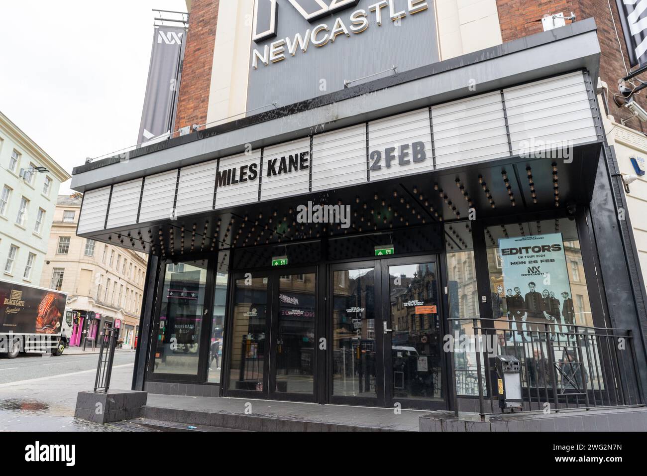 NX music venue in the city of Newcastle upon Tyne, UK, with signage ...