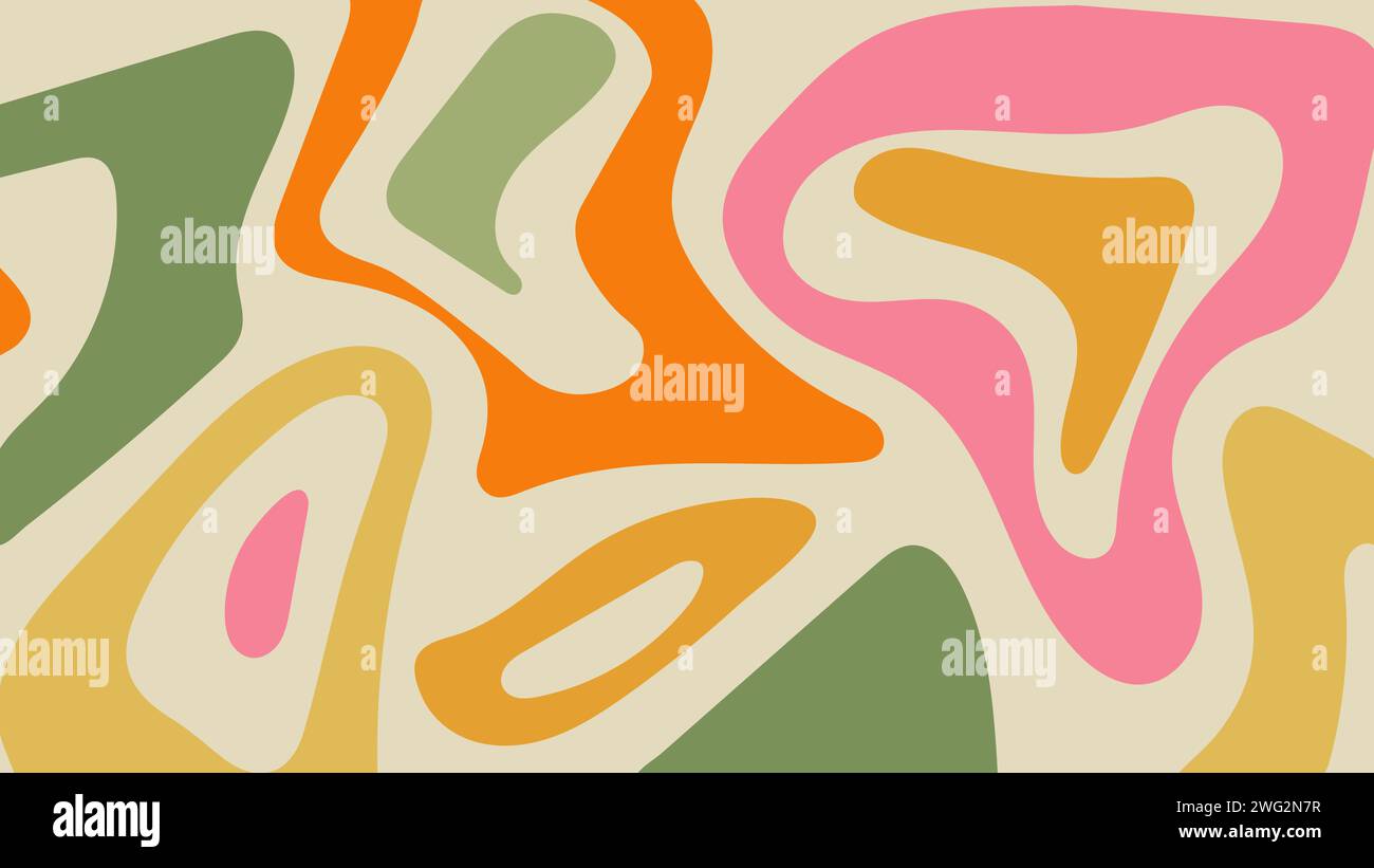 Abstract psychedelic retro background in 70-80s style. Groove backdrop ...