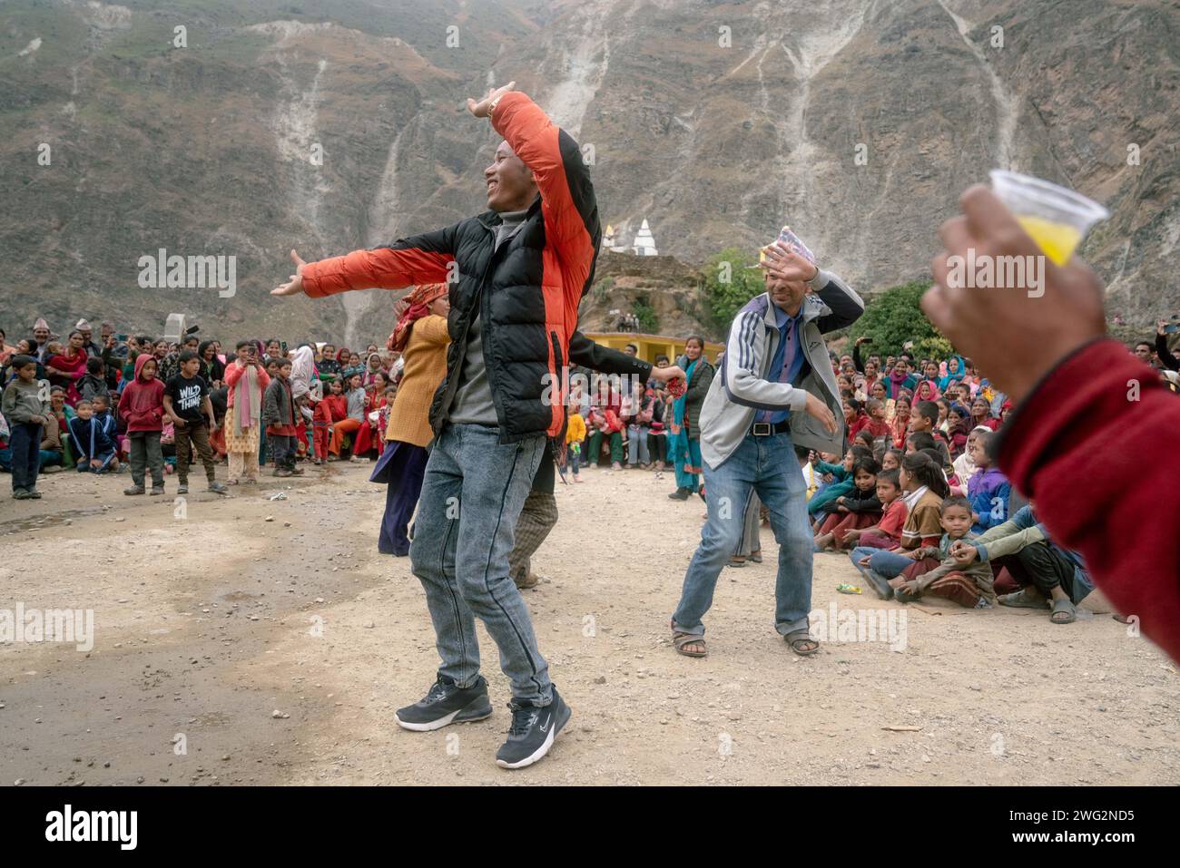 Traditional Nepali dances are performed at a town-hall event in Palata ...