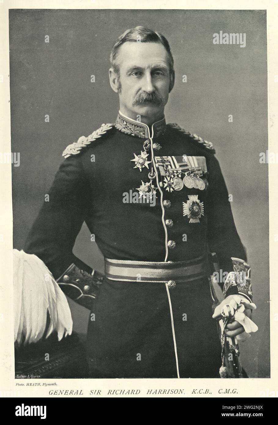 Vintage picture General Sir Richard Harrison, British Army officer ...