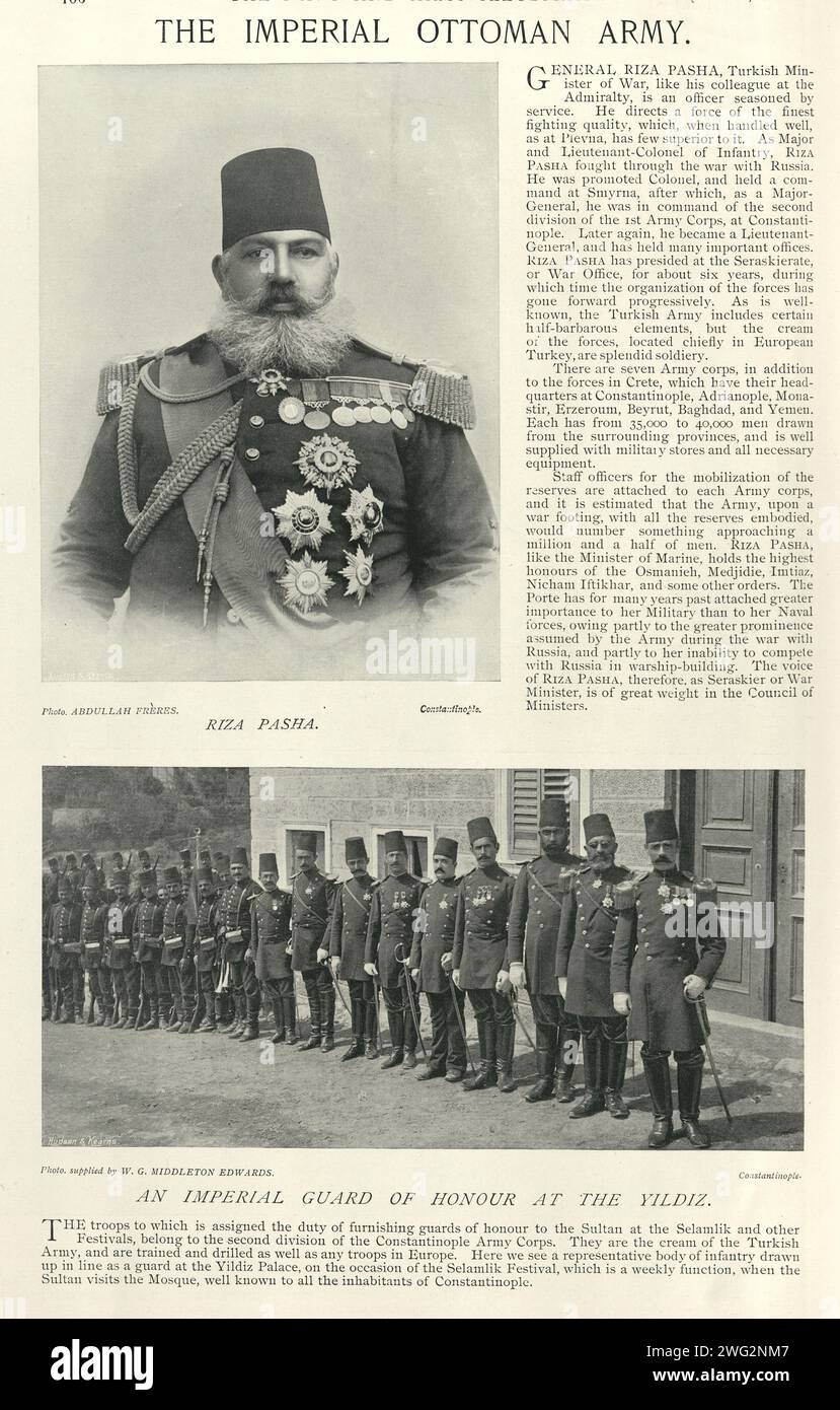 Vintage picture Rıza Pasha, Imperial Ottoman Army, Officer, Turkish ...