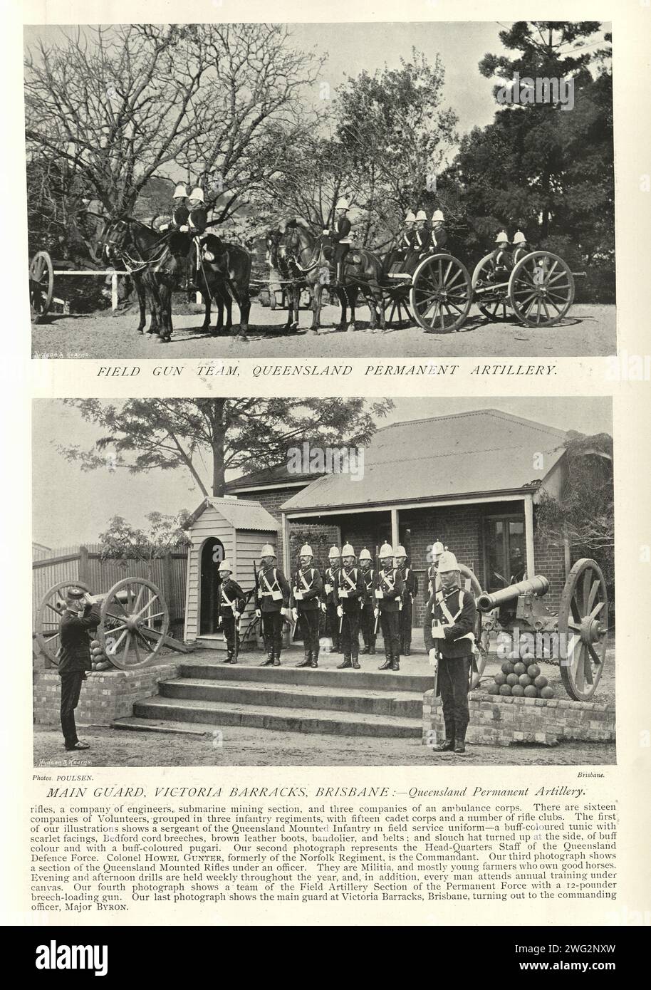 Vintage picture Australian army, Queensland Defence Force, Artillery ...