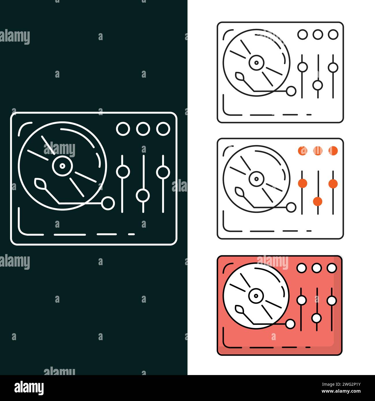 "DJ Music Vector Illustration Icon Design Stock Vector Image & Art - Alamy