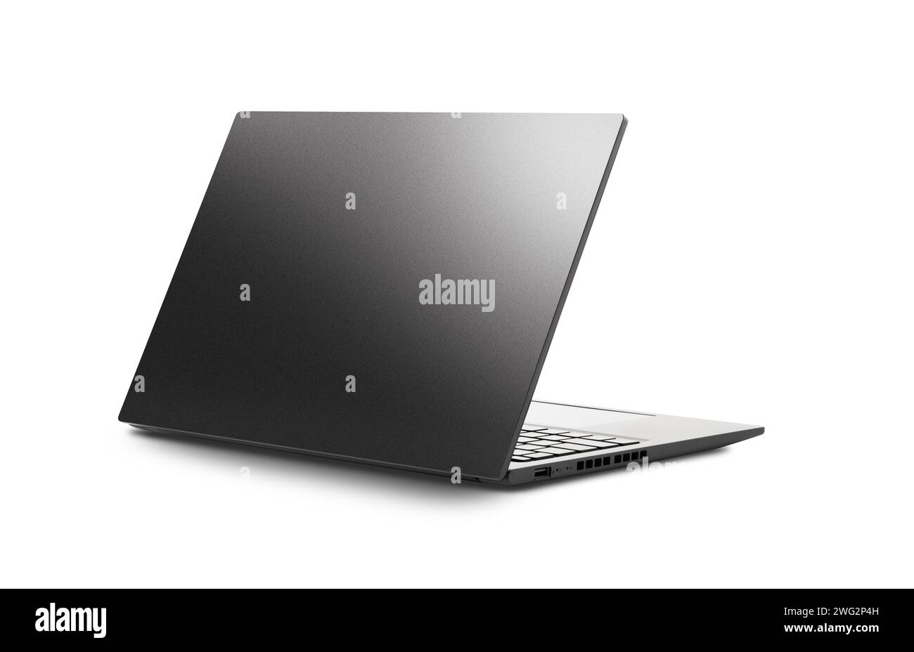 Laptop isolated on white background, back view. with clipping path ...