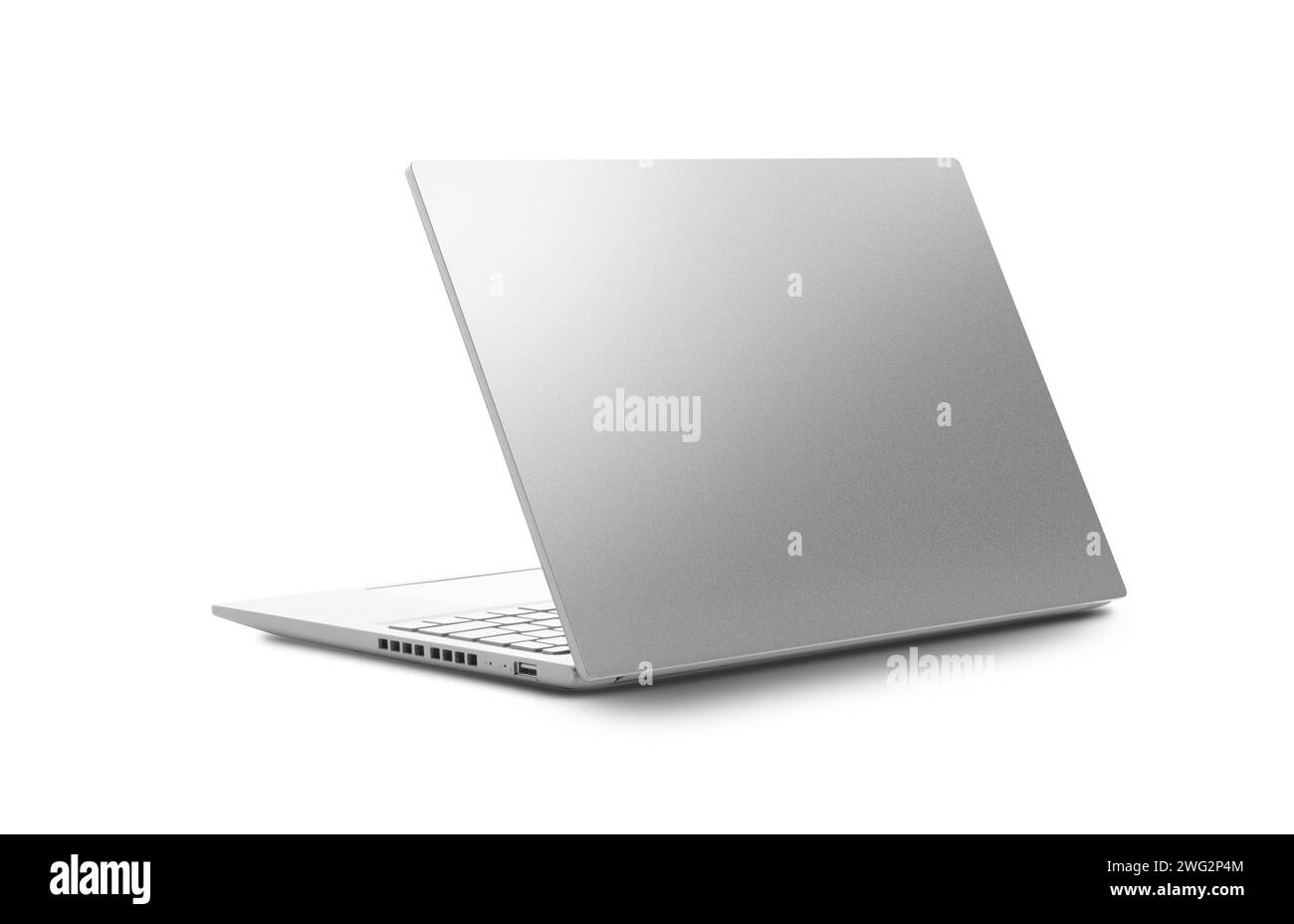 Laptop isolated on white background, back view. with clipping path ...