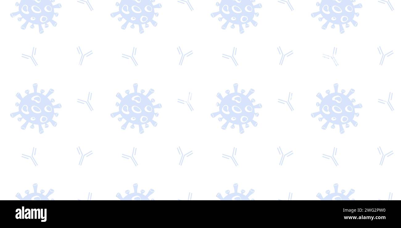 Seamless pattern with Covid Antibodies Test sign. Medical symbol of ...
