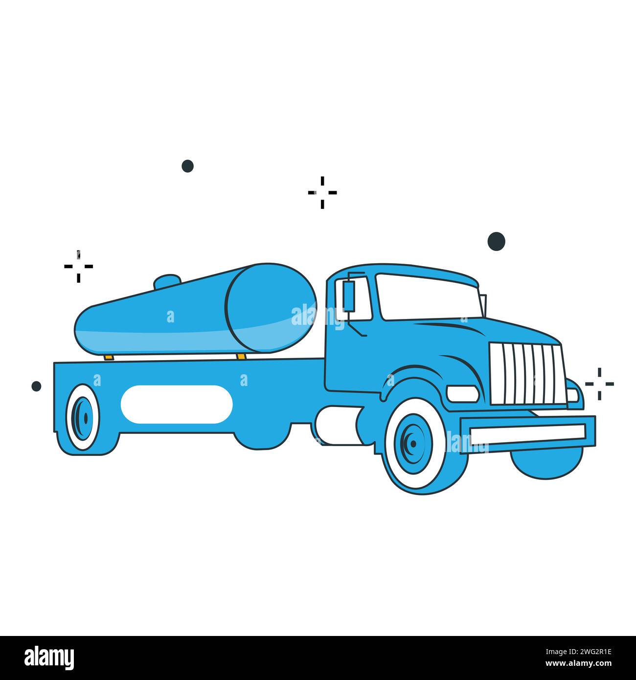 Propane Tanker Truck Vector Illustration Icon Design Stock Vector Image ...
