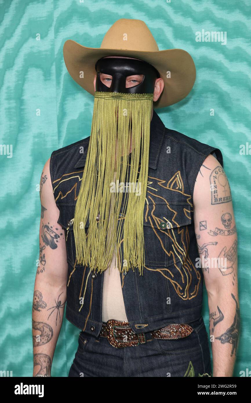 Los Angeles, USA. 01st Feb, 2024. Orville Peck attends the 2024 Warner ...