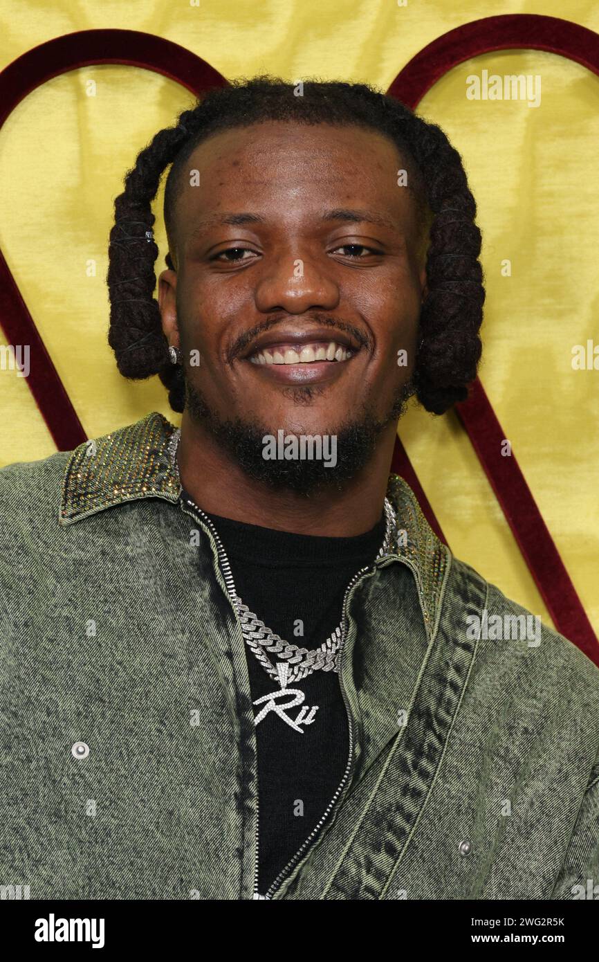 Los Angeles, USA. 01st Feb, 2024. Pheelz attends the 2024 Warner Music ...