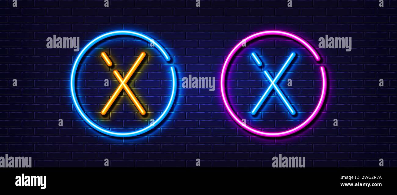 Initial letter X icon. Line typography character sign. Neon light line ...