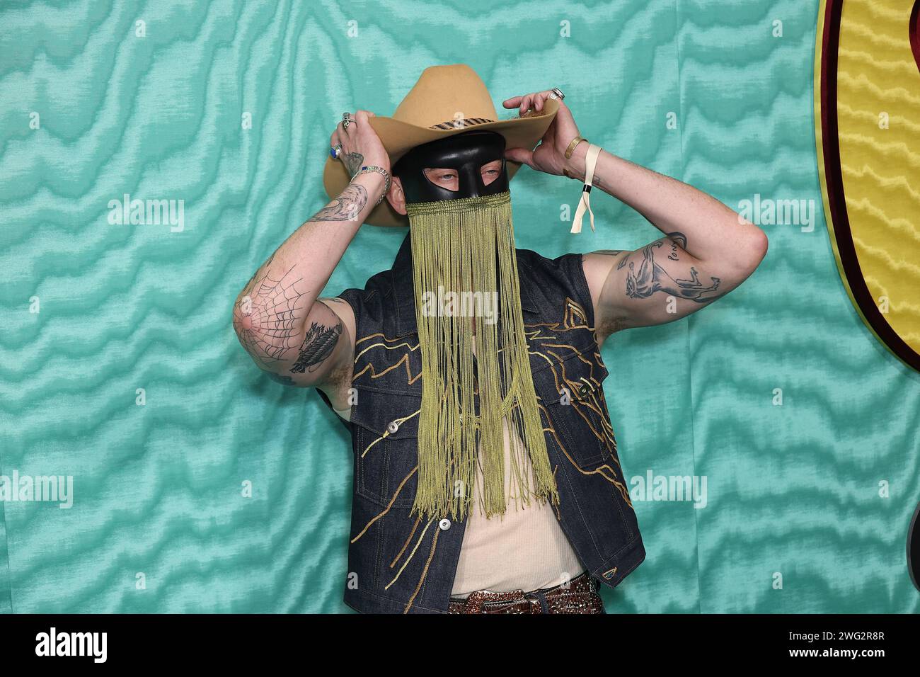 Los Angeles, USA. 01st Feb, 2024. Orville Peck attends the 2024 Warner ...