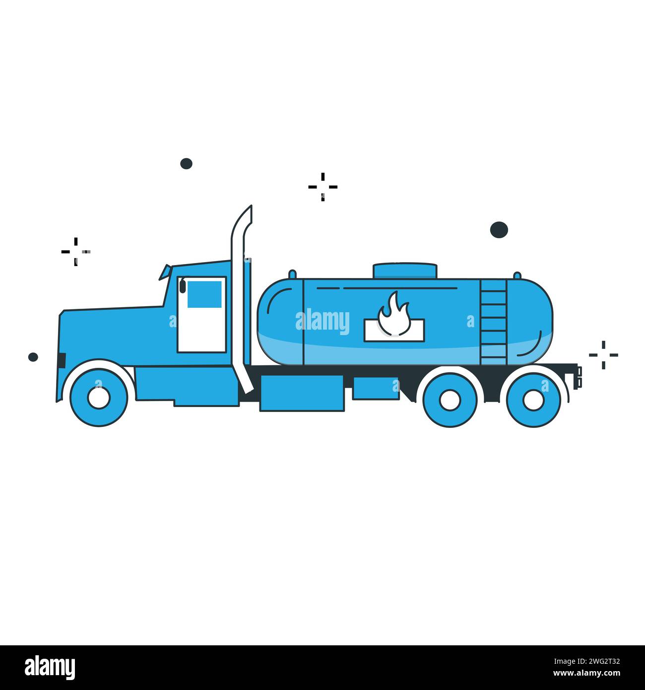 Propane Tanker Truck Vector Illustration Icon Design Stock Vector Image ...