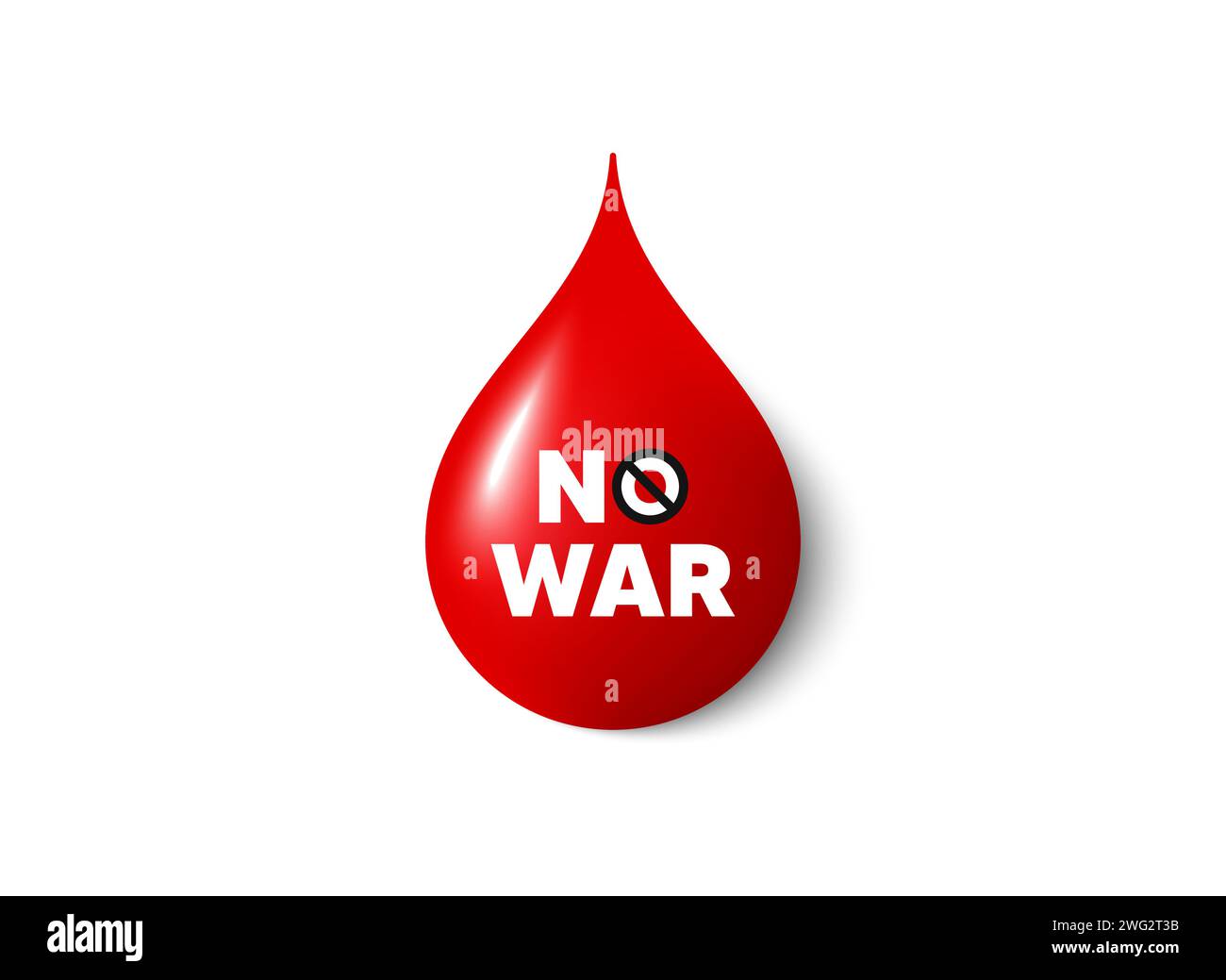 No war blood drop icon. Stop armed conflict. No military aggression ...
