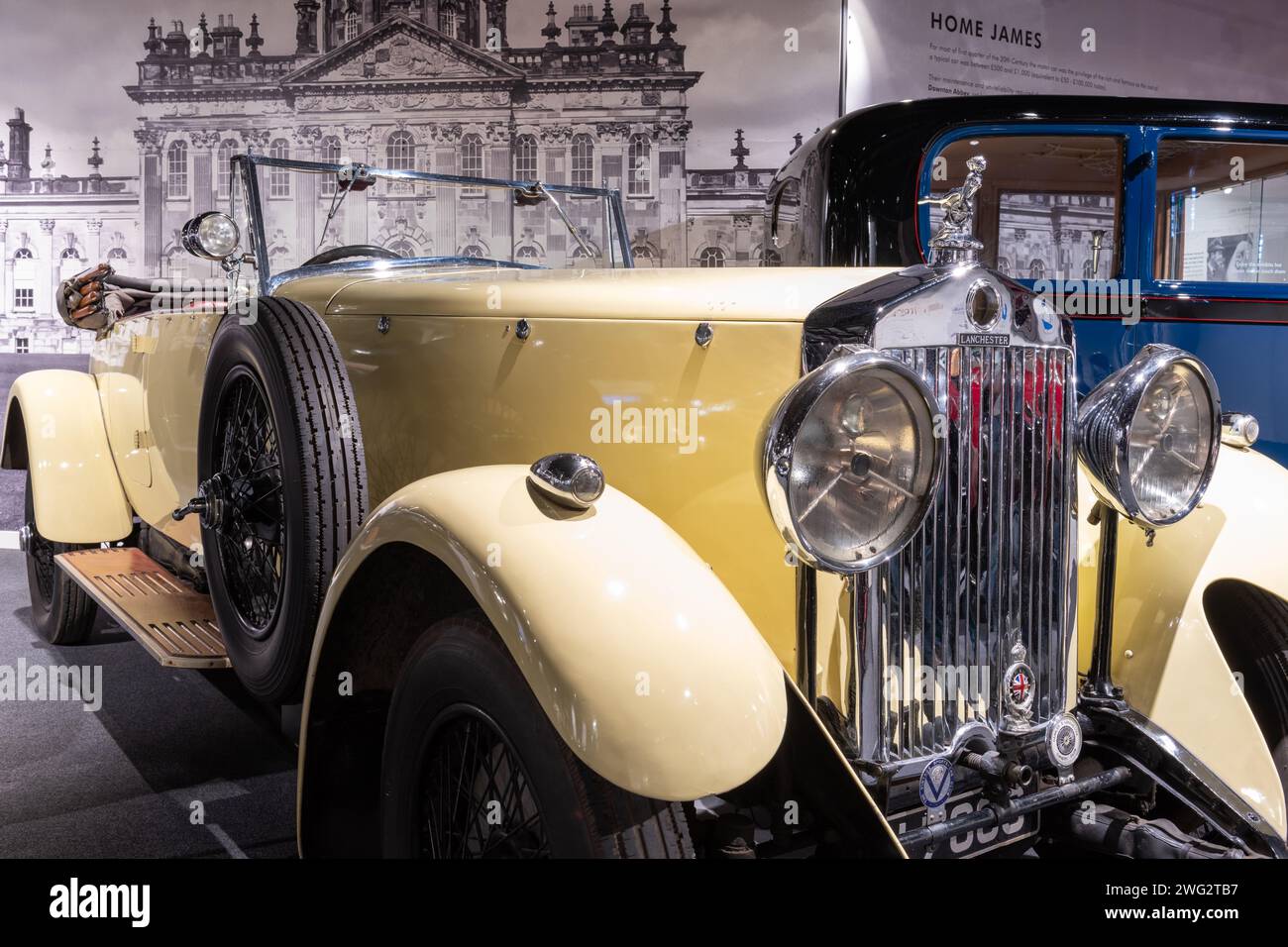 Sparkford.Somerset.United Kingdom.January 7th 2024.A 1929 Lanchester ...
